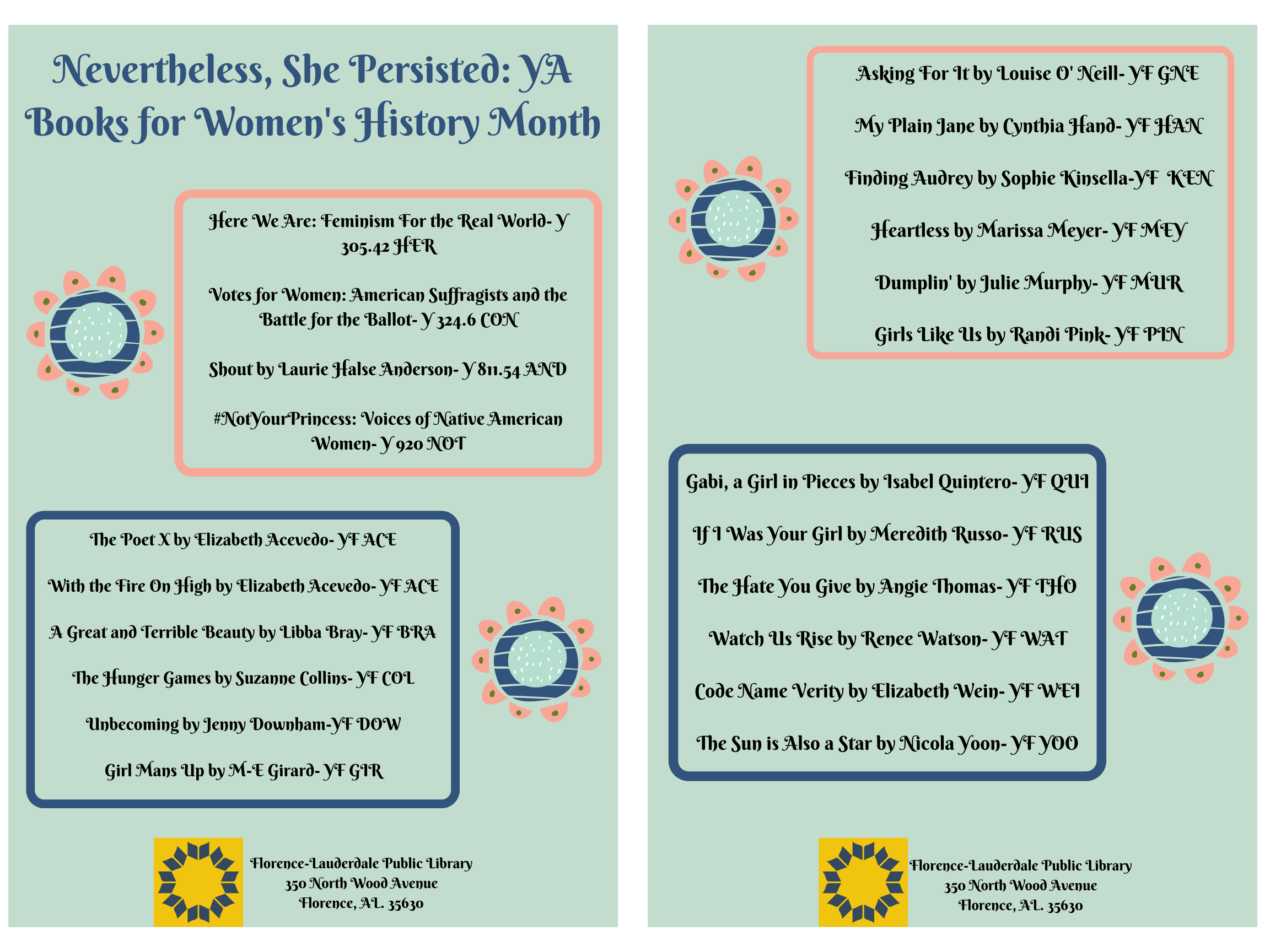 Florence-Lauderdale Public Library Teen Programs