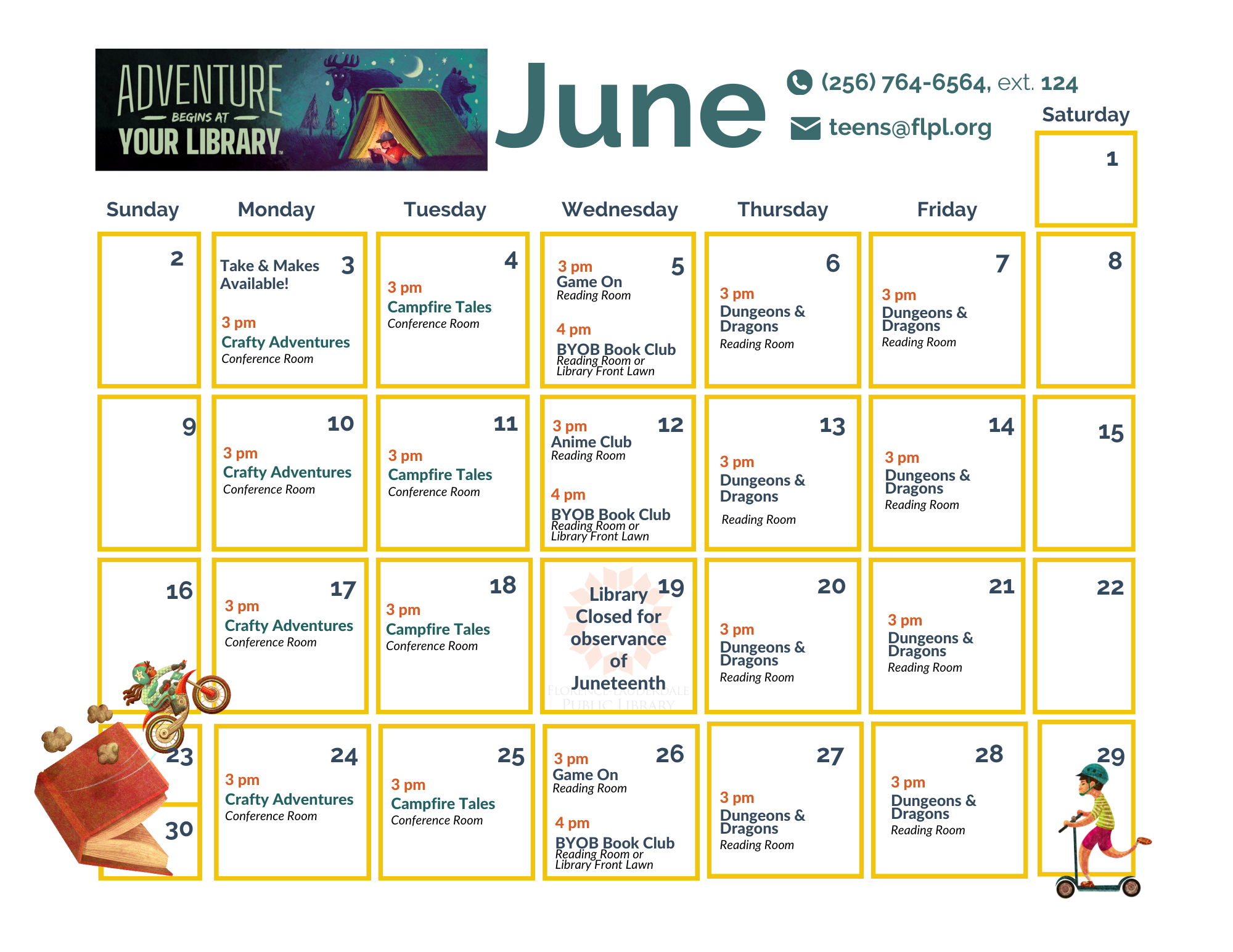 Florence-Lauderdale Public Library Teen Programs