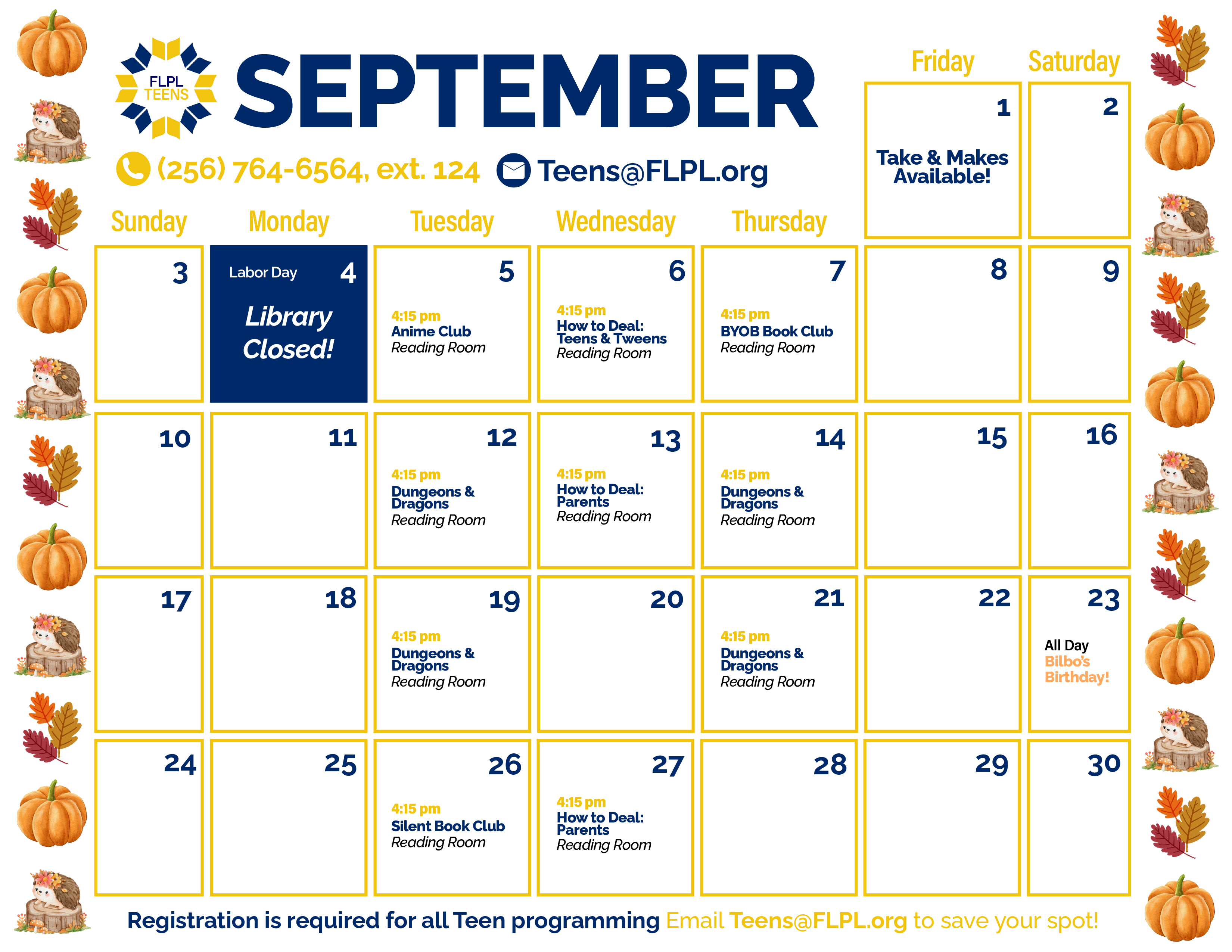 Florence-Lauderdale Public Library Teen Programs