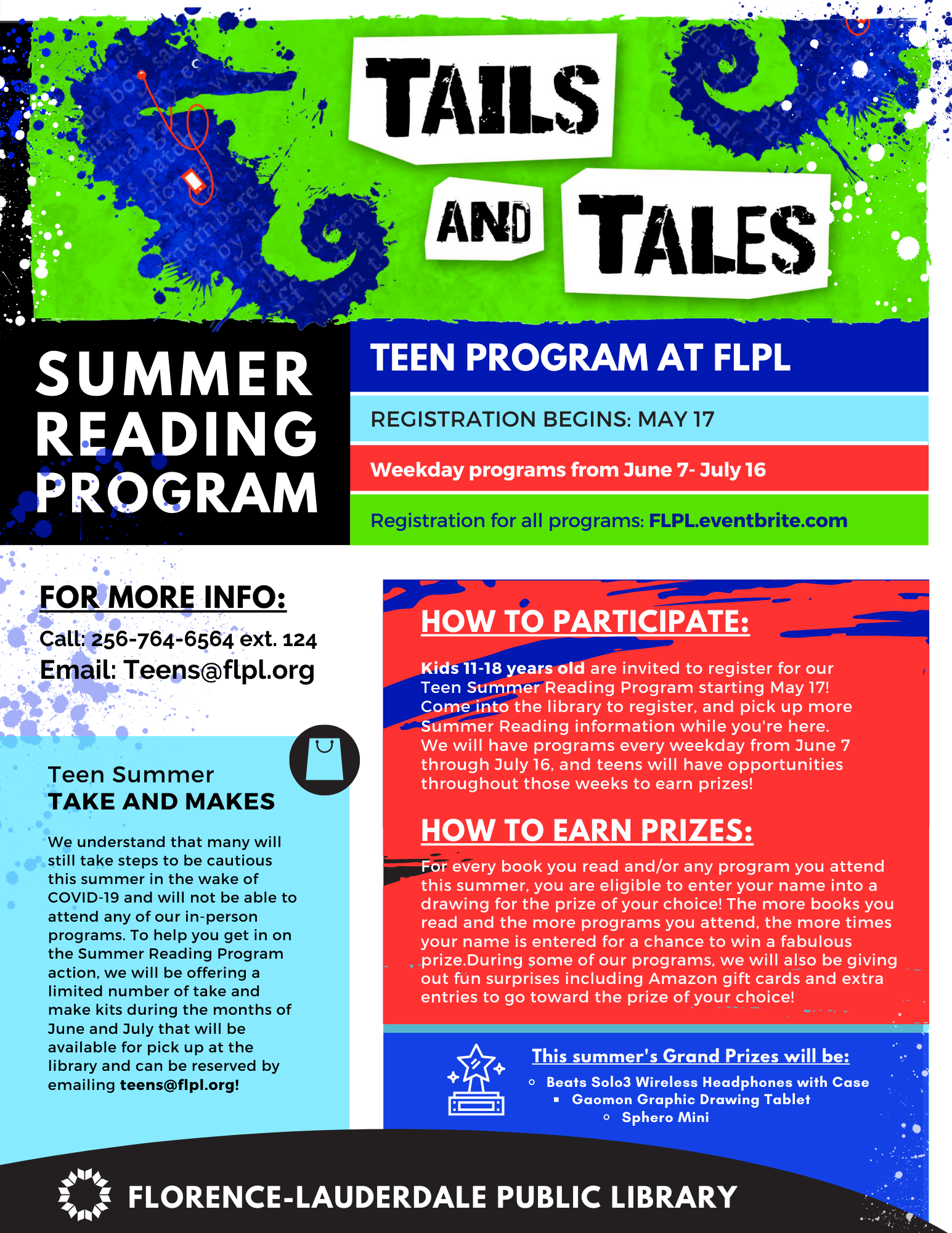 Florence-Lauderdale Public Library Teen Programs